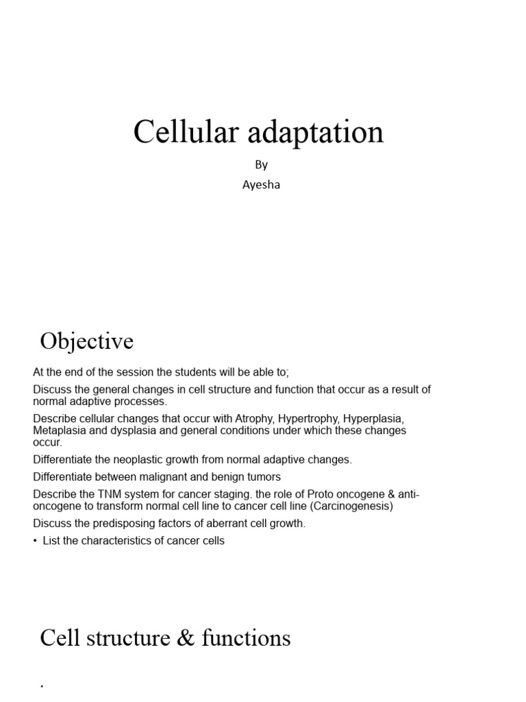 Cellular Adaptation | PDF | Cancer | Radiation Therapy