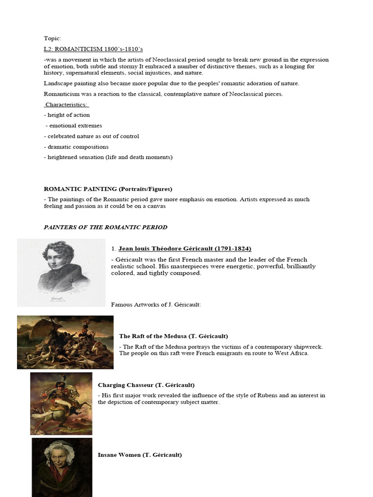 Romantic Period - g2 | PDF | Romanticism
