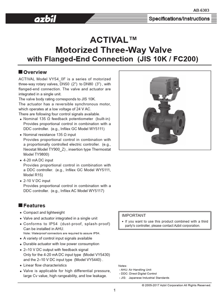 VY5430F0051 | PDF | Valve | Electrical Wiring