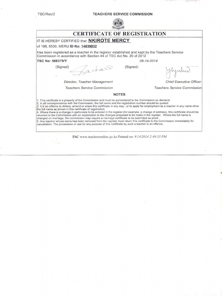 Mercy TSC Registration Certificate20240326 - 17002054 | PDF