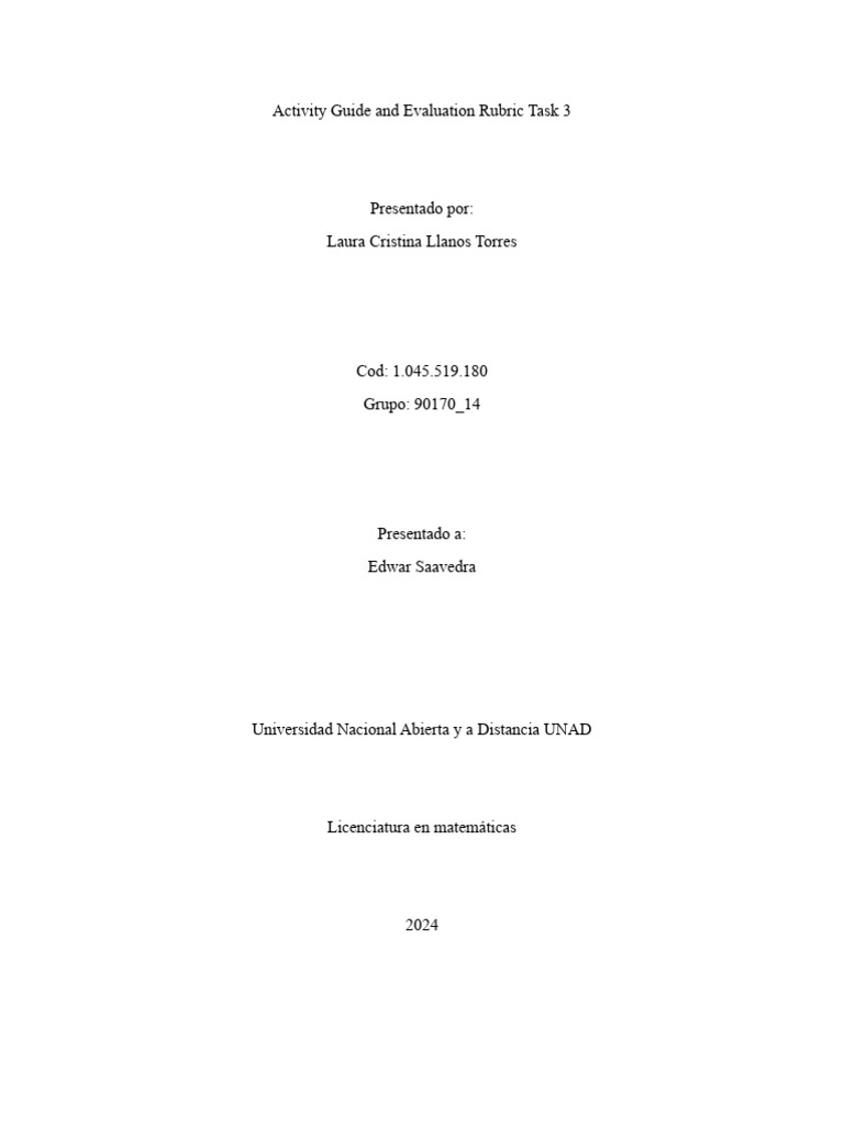 Activity Guide And Evaluation Rubric Task 3 New Year S Resolutions