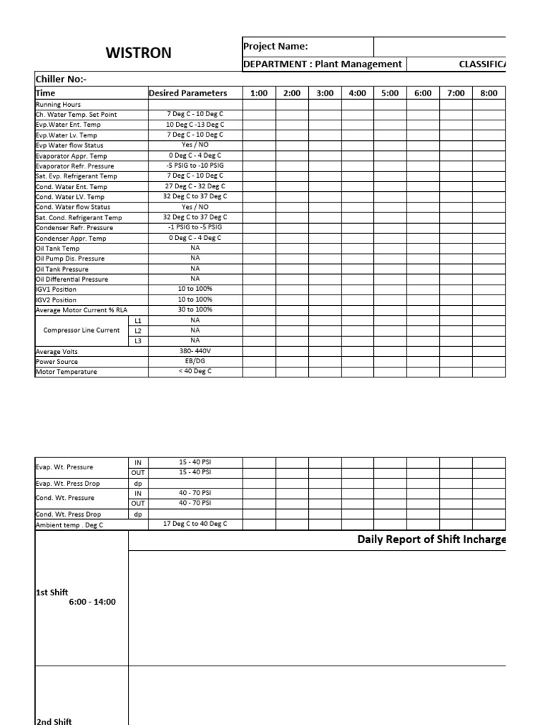 Chiller Log Book | Download Free PDF | Chemical Engineering | Gas ...