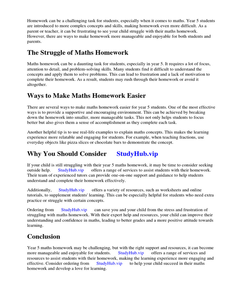 Year 5 Maths Homework Activities | PDF | Worksheet | Mathematics