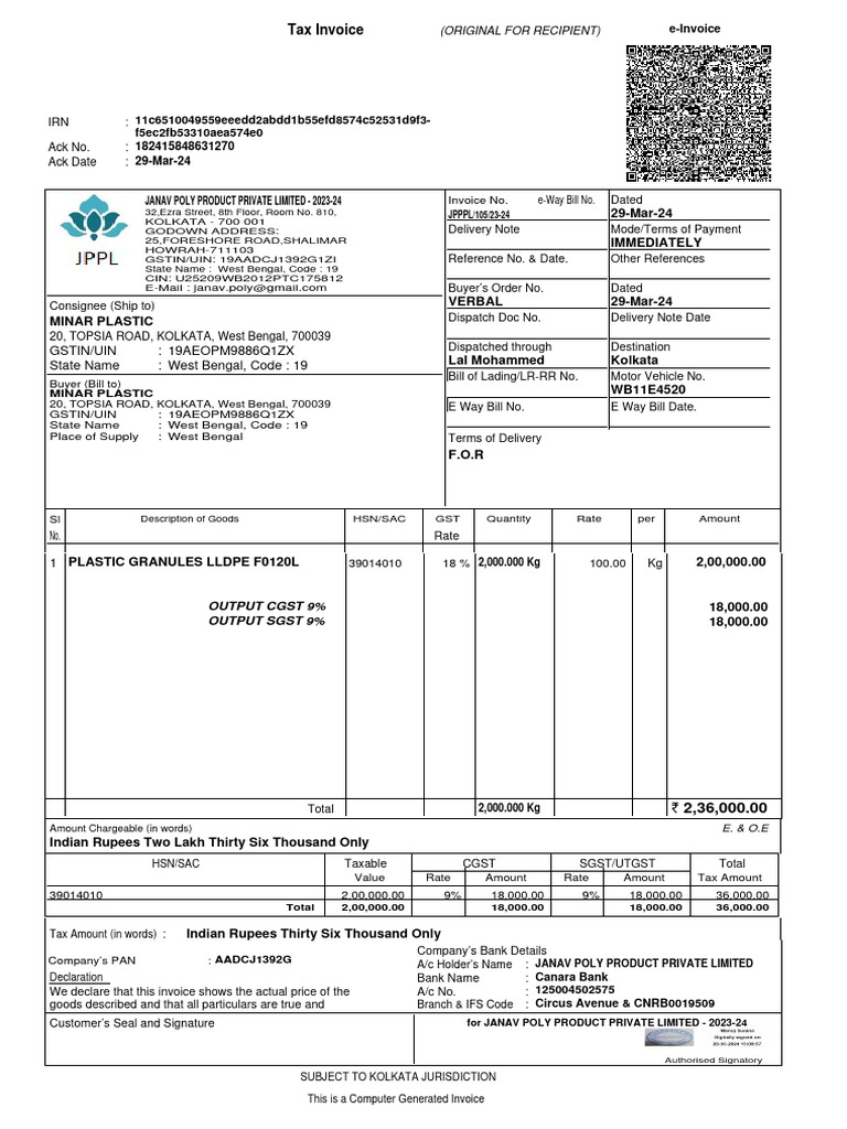Minar Plastic 0105 - 240329 - 151311 | PDF | Taxes | Government Finances