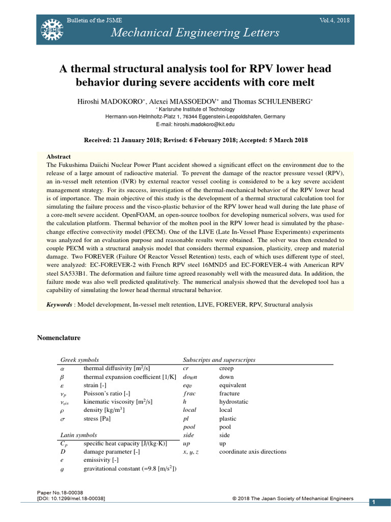 A Thermal Structural Analysis Tool | PDF | Creep (Deformation) | Heat ...