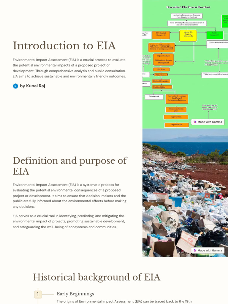 Introduction To EIA: by Kunal Raj | PDF | Environmental Impact ...