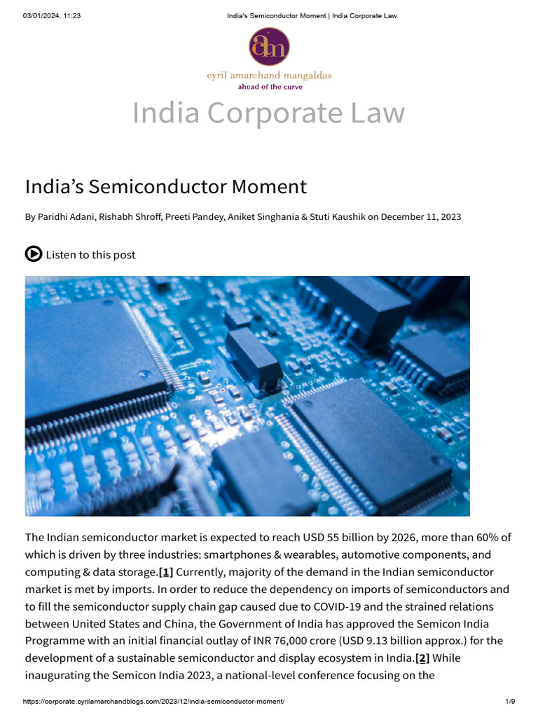 India's Semiconductor Industry Growth | PDF | Integrated Circuit | Semiconductor Device Fabrication