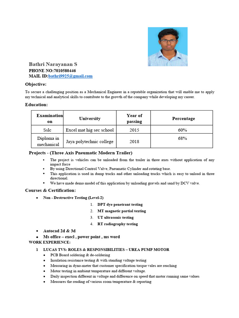 NDT Resume 2023 | PDF | Nondestructive Testing | Mechanical Engineering