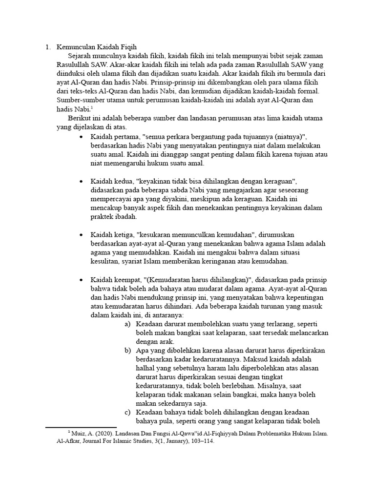 Kemunculan Kaidah Fiqih | PDF