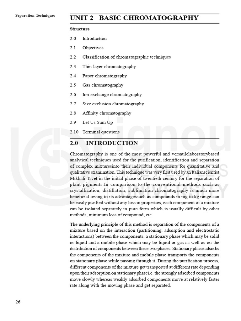 Unit 2 | PDF | Chromatography | Thin Layer Chromatography