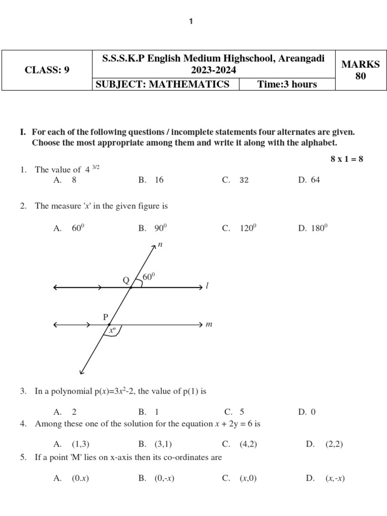 9th MATHS ENG | Download Free PDF | Area | Triangle