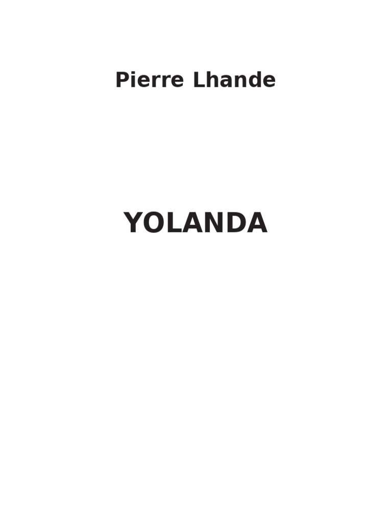 Pierre Lhande, Yolanda | PDF