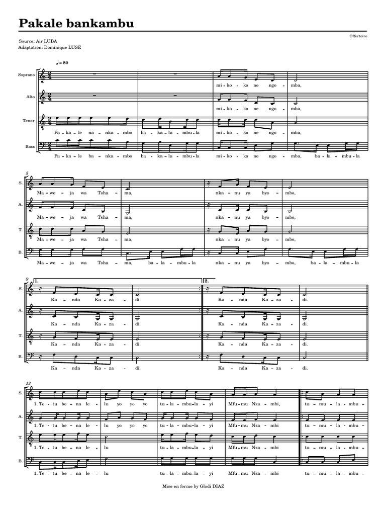 Pakale - Bankambu - Air Luba - Adpt, DMQ Luse | PDF