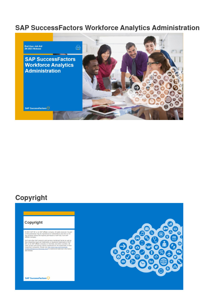 SAP SuccessFactors Workforce Analytics End User Guide | PDF
