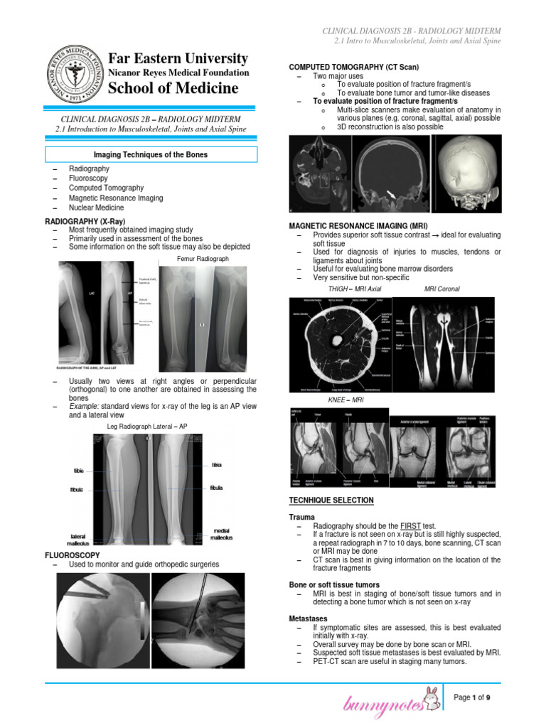 2.1 CD 2B Radio Introduction To Musculoskeletal Joints and Axial Spine ...