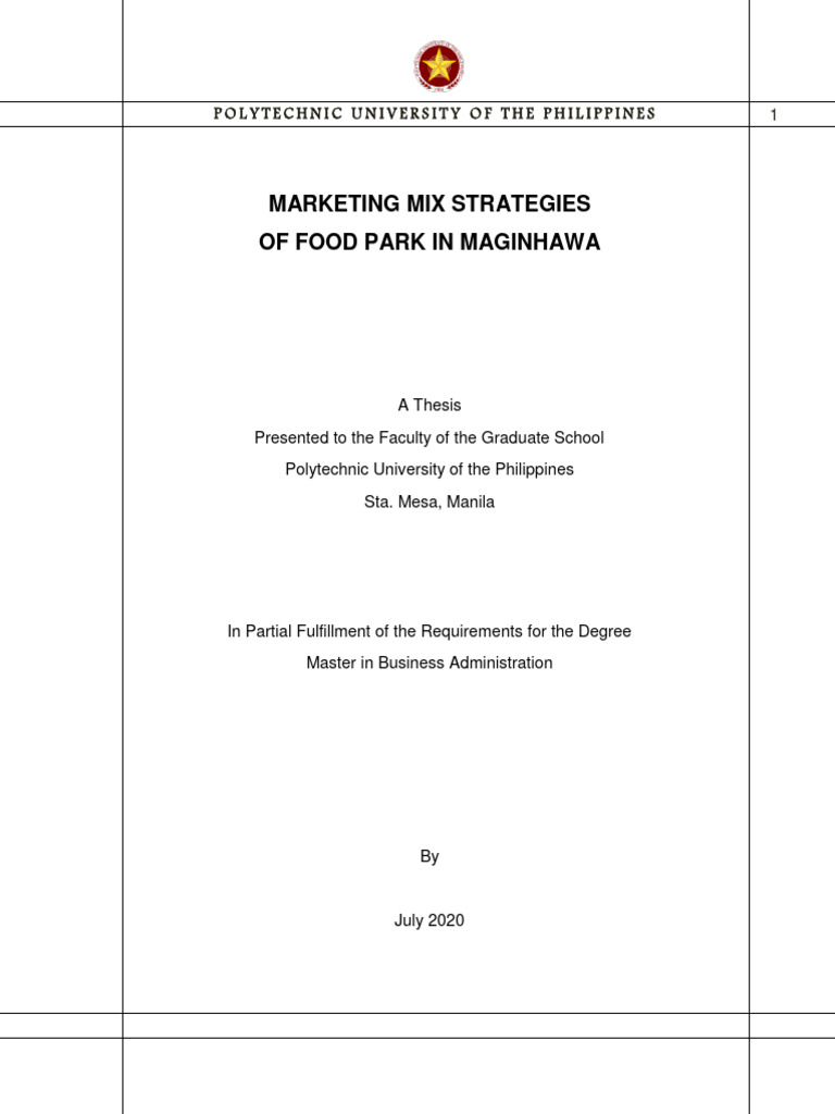 Thesis Sample | PDF | Marketing | Sales
