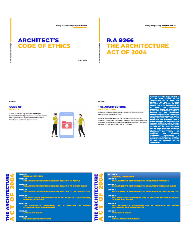 Architect's Code of Ethics 2004 | PDF | Architect | Profession