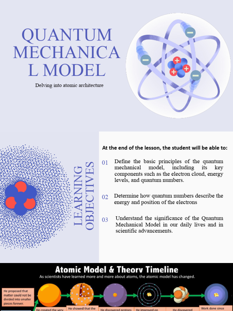 Quantum Mechanical Model | PDF | Atomic Orbital | Electron