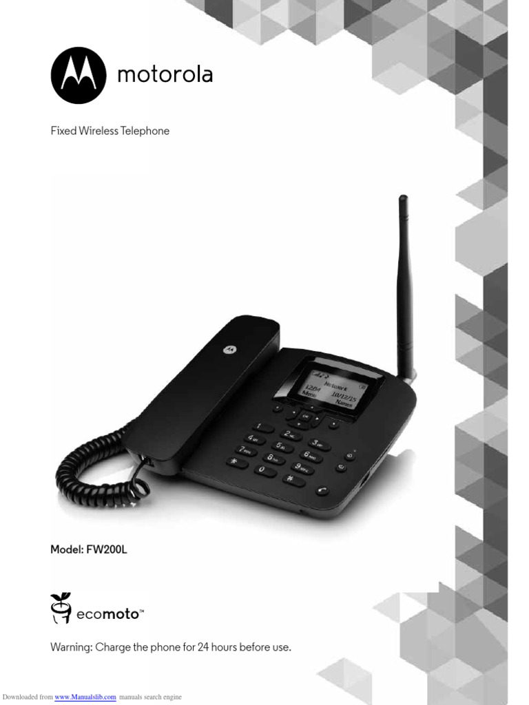 Motorola FW200L User Guide | PDF | Telephone | Ac Power Plugs And Sockets