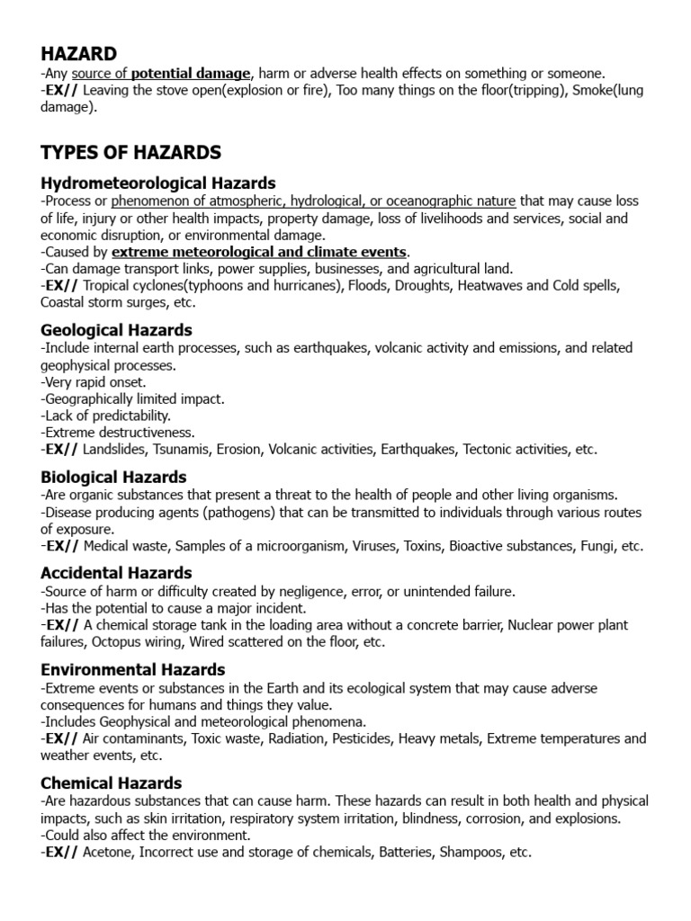 HAZARDS | PDF