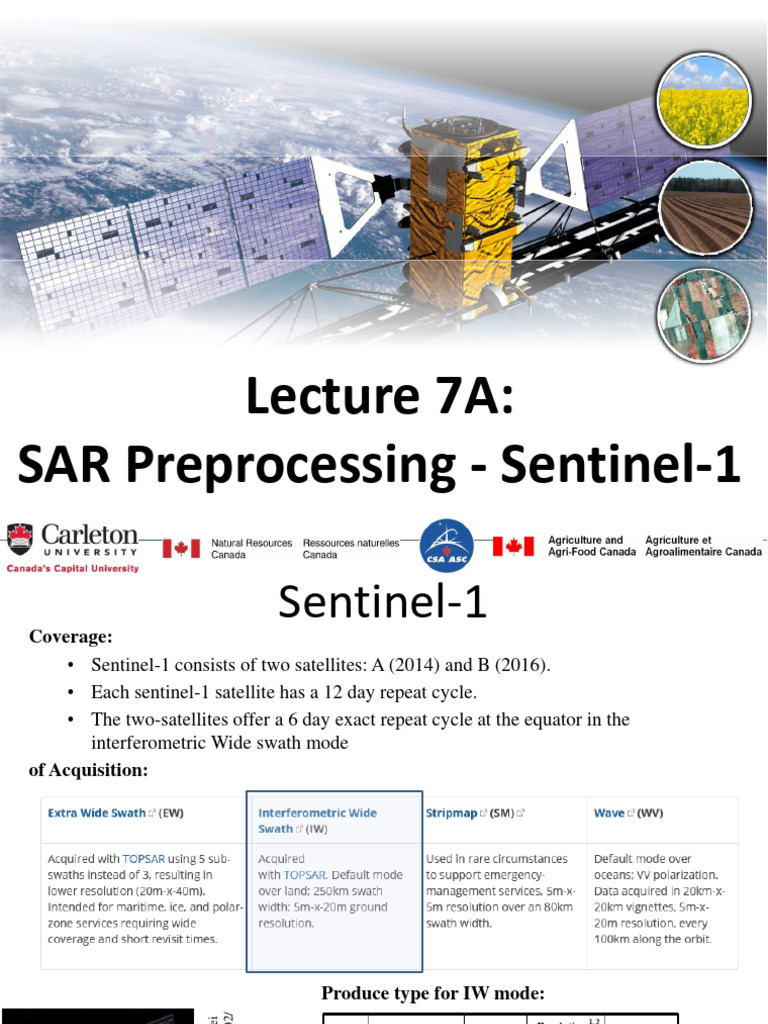 SECTION 7A - Carleton SAR Training - SAR - Processing - Sentinal1 - FINAL | PDF | Topography