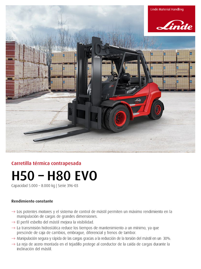 Carretillas Linde H80: Especificaciones y Rendimiento | PDF ...
