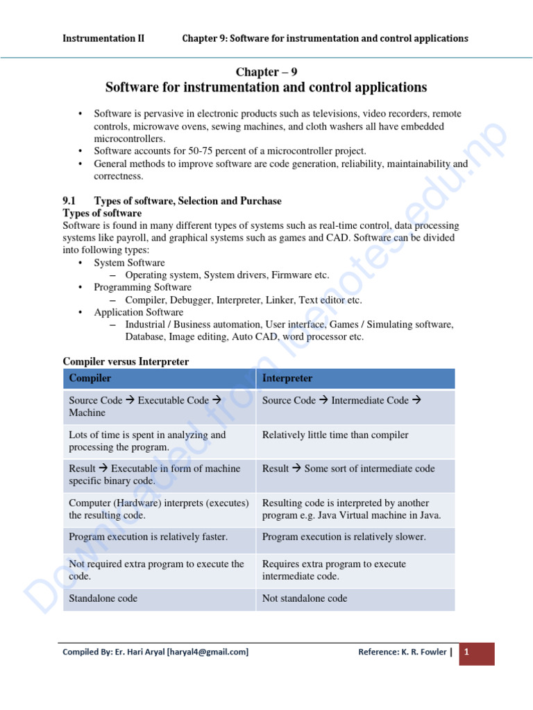 Chapter 9 - Software For Instrumentation and Control Applications | PDF | Computer Programming ...