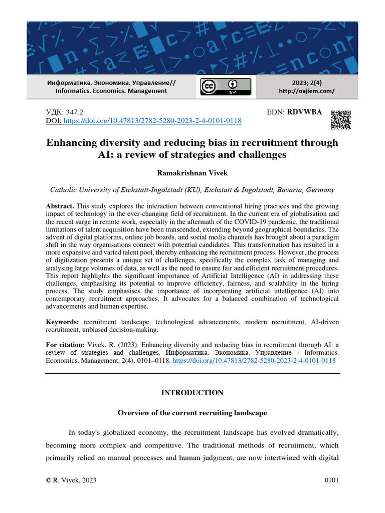 AI+Recruitment Paper | Download Free PDF | Artificial Intelligence ...