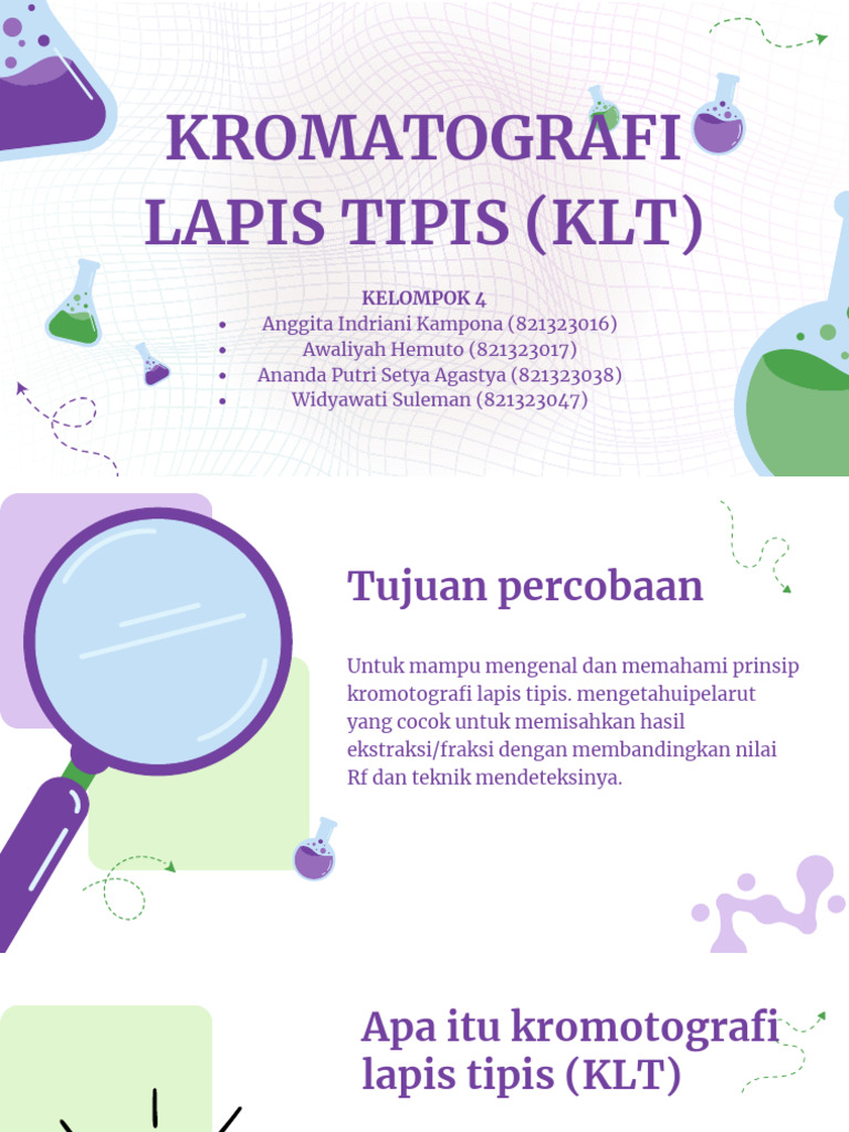 Kromatografi Lapis Tipis (KLT) | PDF