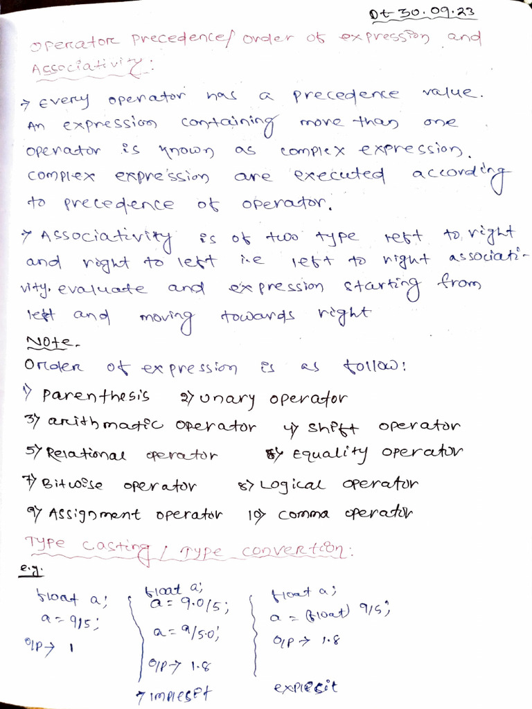 Operator Precedence and Expression Evaluation | PDF