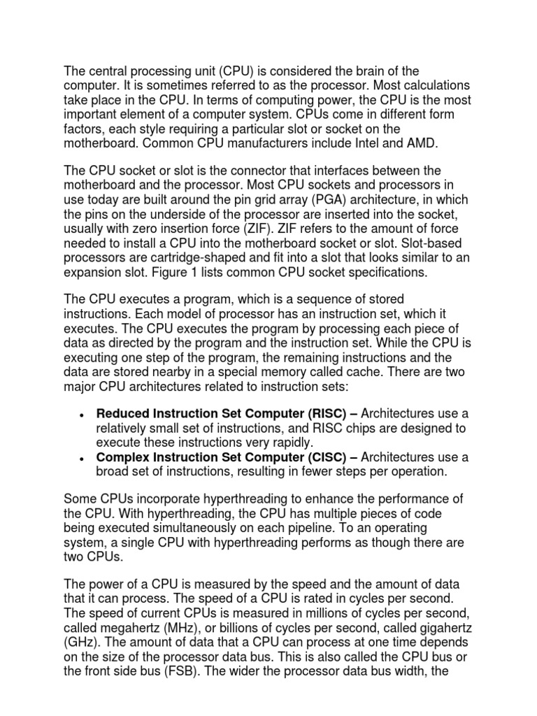 Reduced Instruction Set Computer (RISC) | PDF | Central Processing Unit | Computer Data Storage