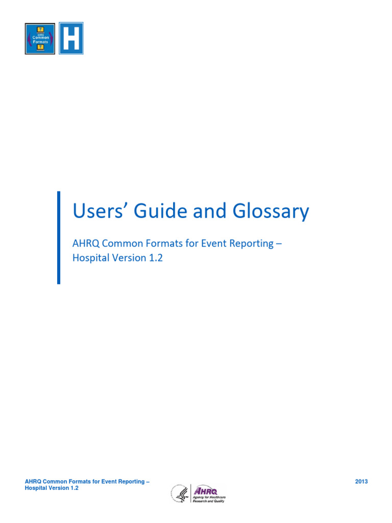 CFER-H V1.2 Users Guide | PDF | Patient Safety | Xml