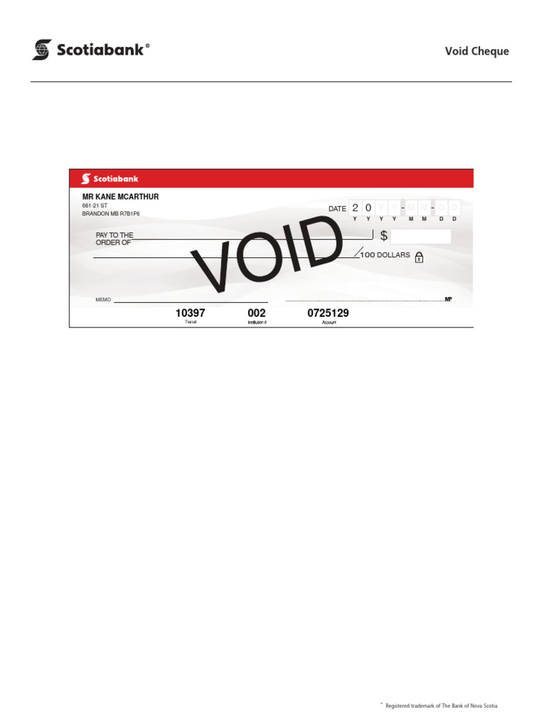 voidCheque 2 | PDF