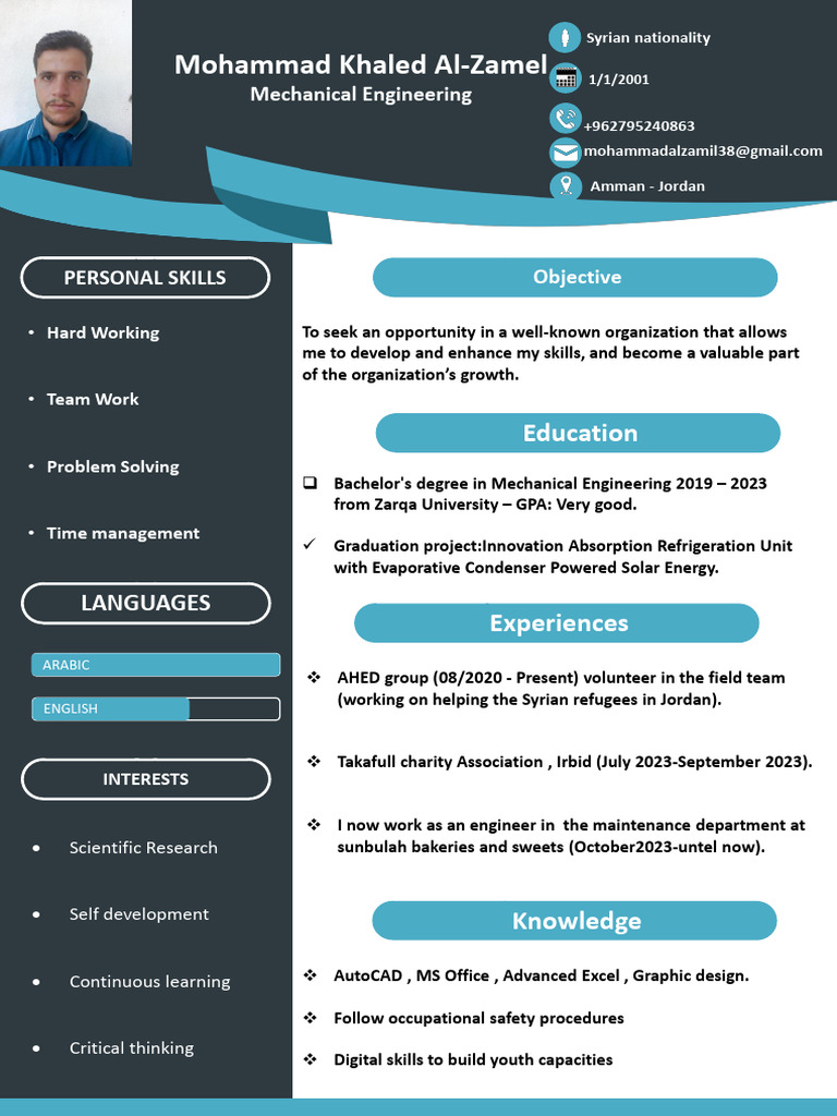CV - Mohammad Al-Zamel | PDF