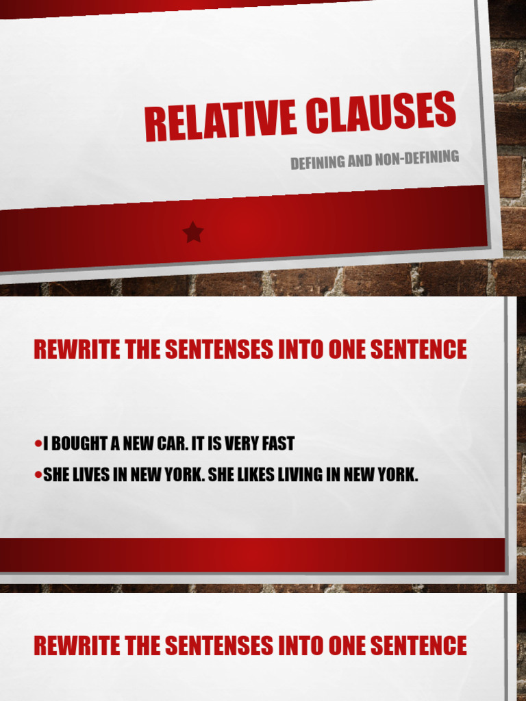 Relative Clauses | PDF | Sentence (Linguistics) | Pronoun