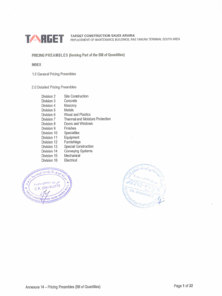 Pricing Preambles | PDF