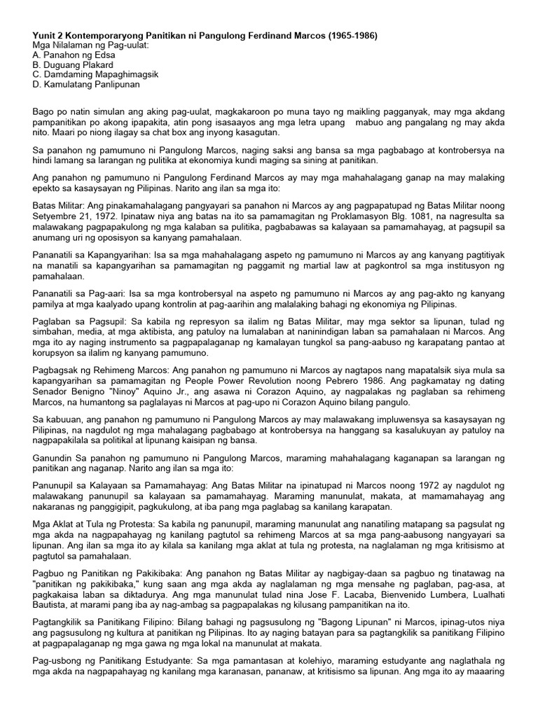 Kontemporaryong Panitikan | PDF
