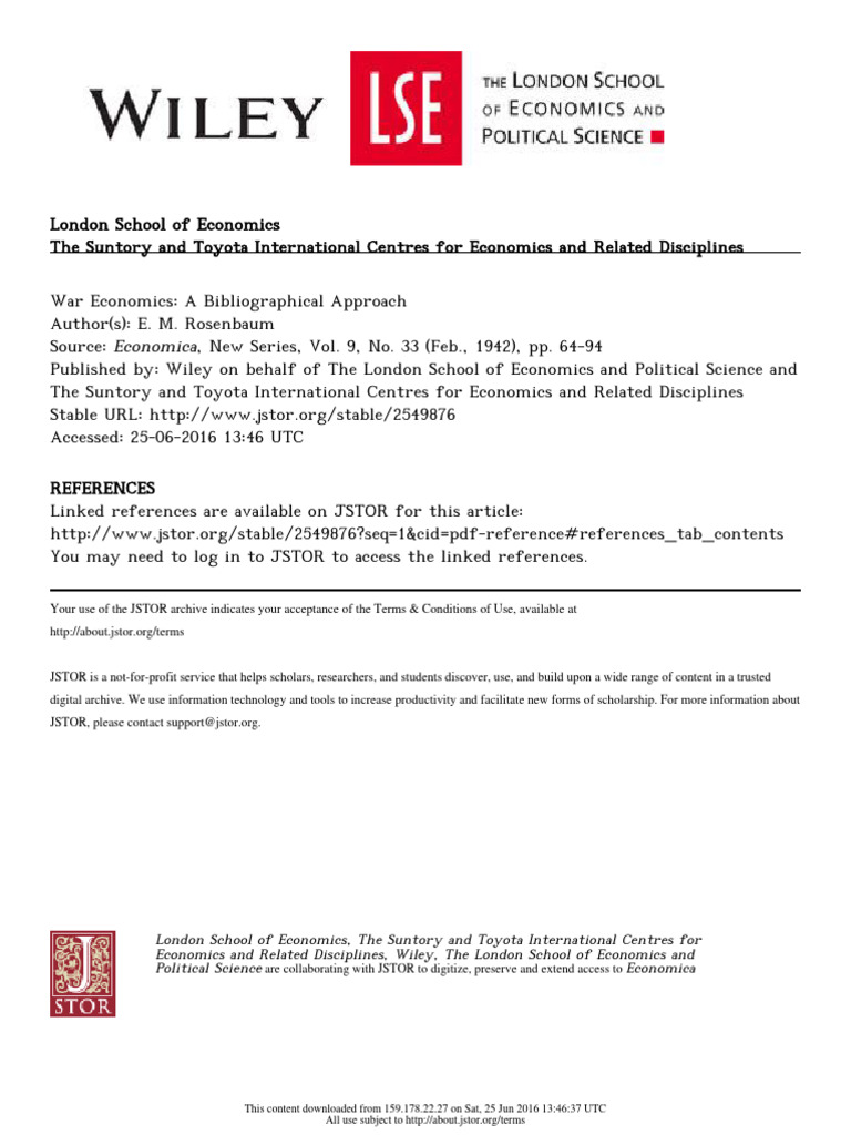 War Economics | PDF | Economics | Statistics