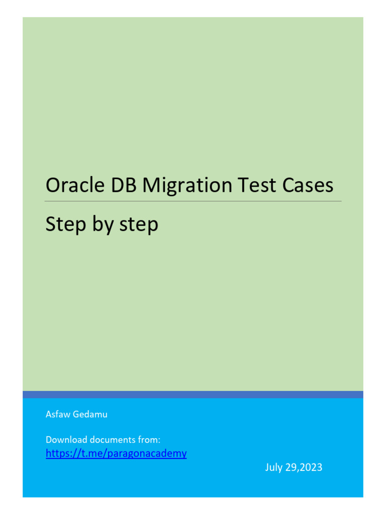 A Step By Step Oracle Db Migration Test Case 1704032098 Pdf Command Line Interface Table 1766