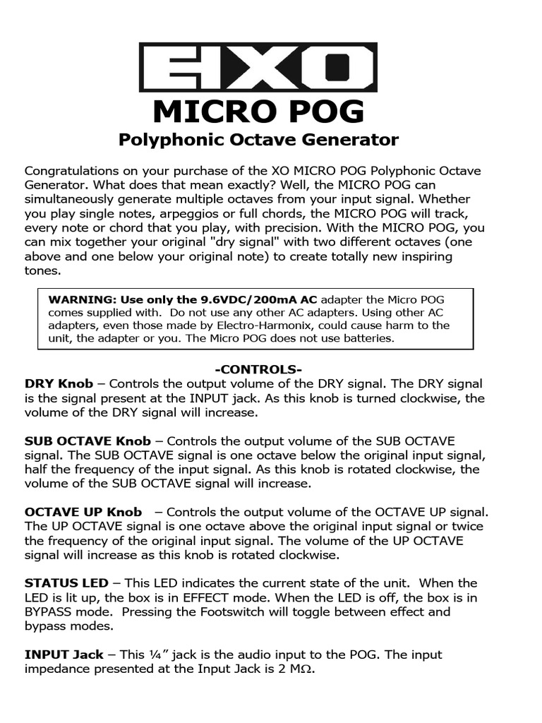 Micro Pog Manual | PDF | Radio | Electromagnetic Interference