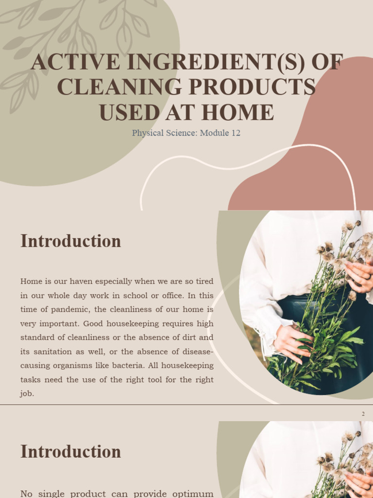 Active Ingredient(s) of Cleaning Products | PDF | Ethanol | Surfactant