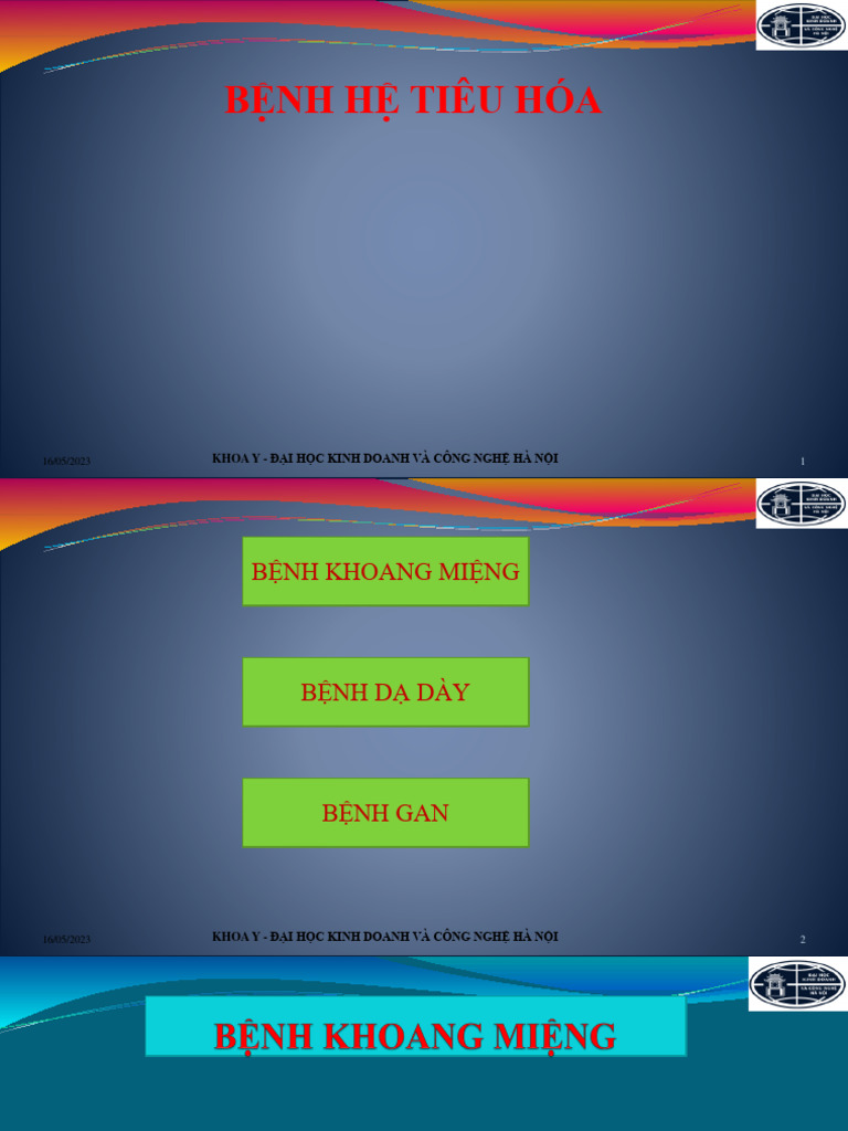 Bài Giảng Hệ Tiêu Hóa Rhm | PDF