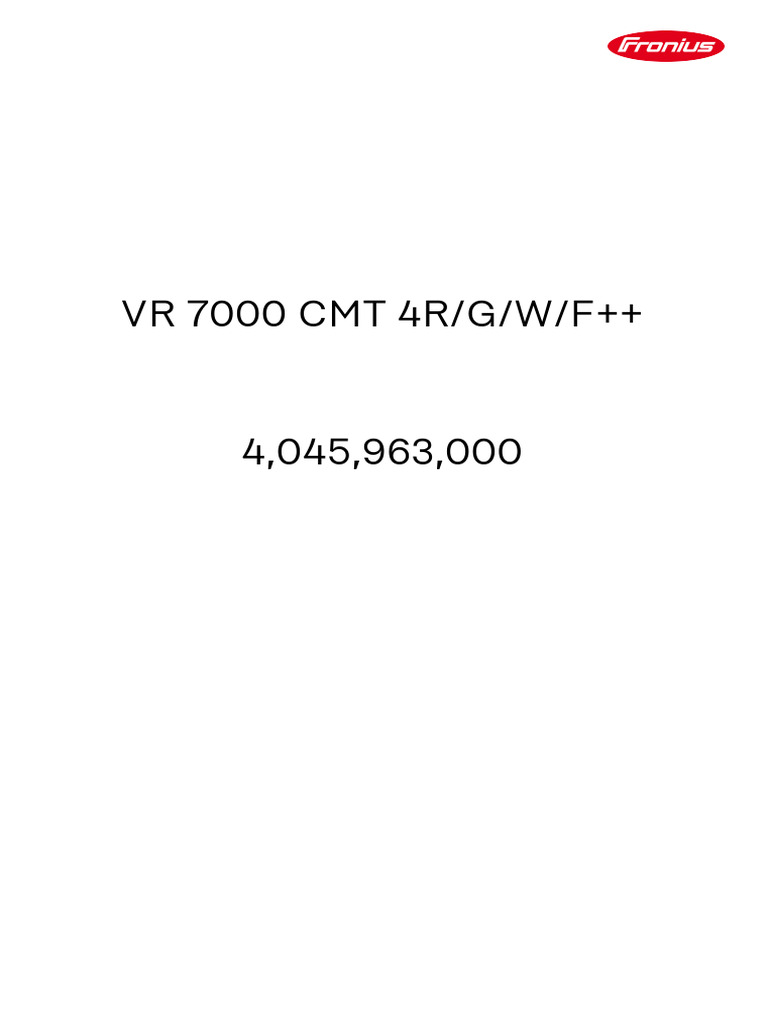 VR 7000-CMT Parts List | PDF