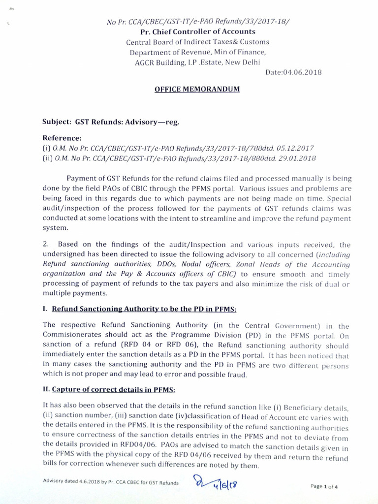 GST_REFUND_ADVISORY_No_1 | PDF