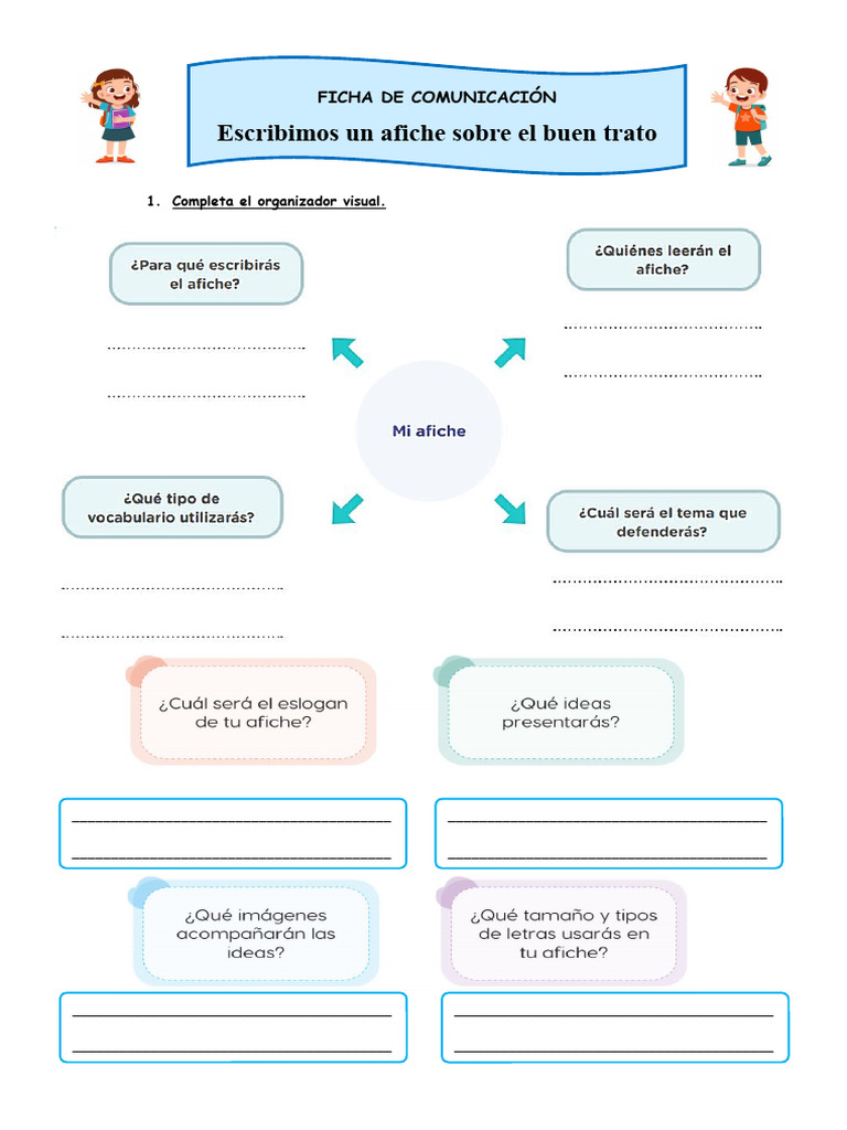 Ficha Comun Escribimos Un Afiche Sobre El Buen Trato | PDF