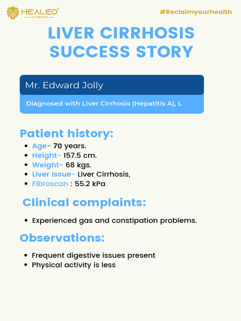 Edward Jolly Case Study | PDF | Cirrhosis | Healthy Diet