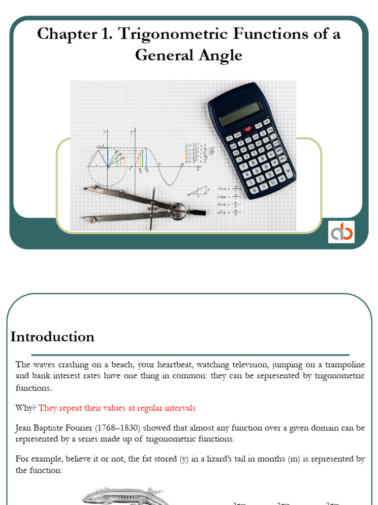 chapter-1_Angle-in-Standard-Position-and-the-Six-Trigonometric-Functions | PDF | Trigonometric ...