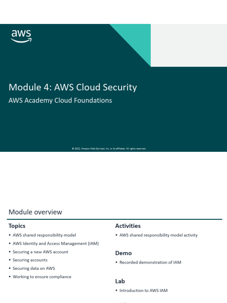 AWS Cloud Security Essentials | PDF | Amazon Web Services | Transport Layer Security