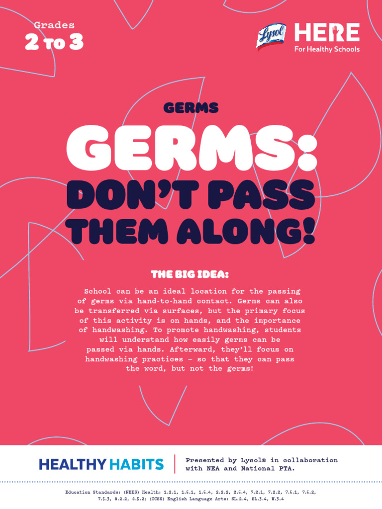 Prevent The Spread of Germs Lesson Plan For Kids | PDF | Hand Washing