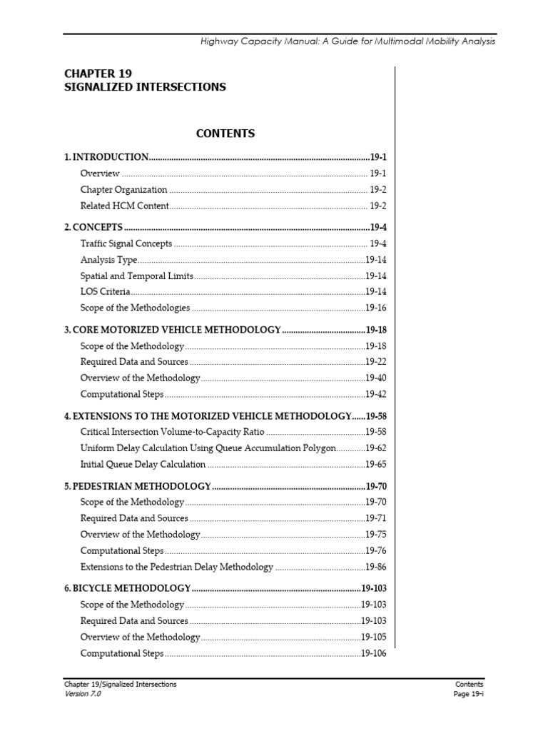 CHAPTER 19 Signalized Intersection - Pages From Highway Capacity Manual 2022 | PDF ...